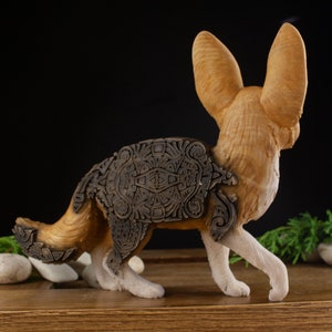 Fennec Fox, Fox Figurine, Fox Statue, Wooden Fox Carved Wooden Fox Fox ...