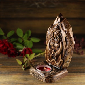 Lilith, Lilith Statue, Goddess Statue, Wooden Statue Wiccan Altar Kit ...