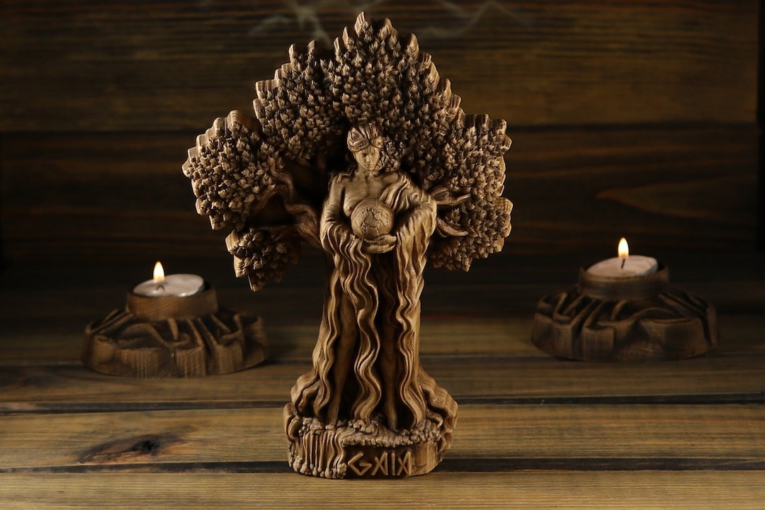 Gaia Statue, Greek Statue, Gaia Figurine, Gaia Greek Mythology Wiccan ...