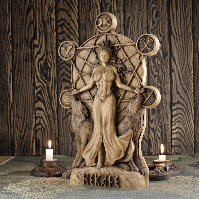 Hecate Statue Hekate Hecate Altar Goddess Statue Greek - Etsy