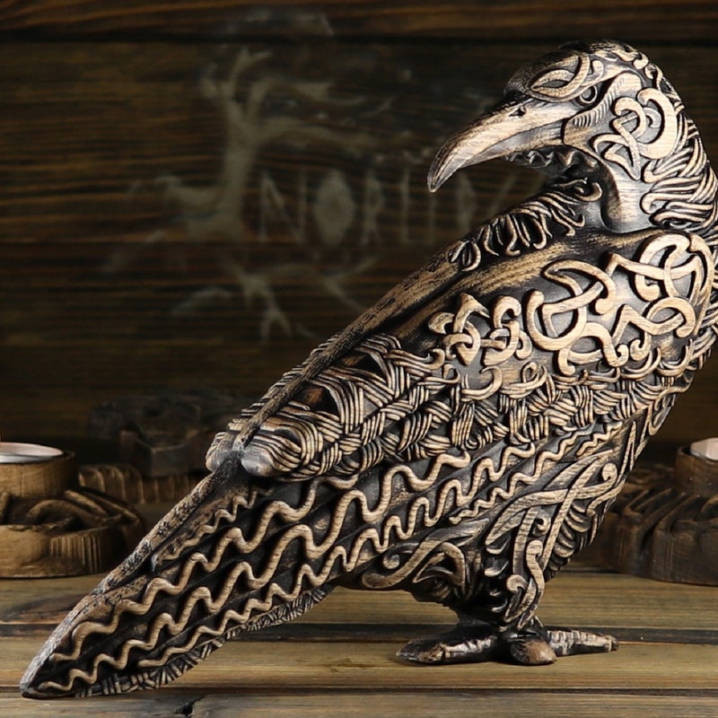 Raven Sculpture - Etsy