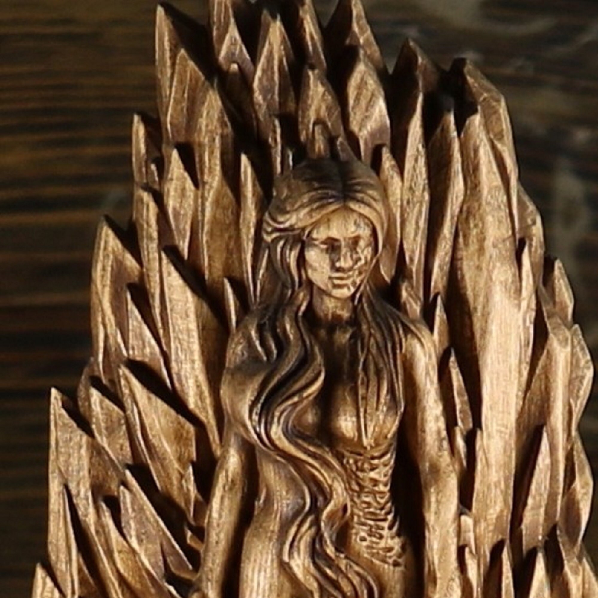 Hel Death Goddess Hel Statue Goddess Statue Wood Carving | Etsy