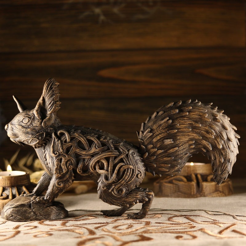 Wooden Squirrel - Etsy