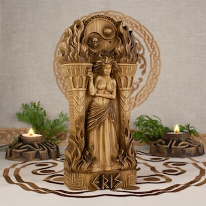Eris Goddess Greek Mithology Eris Statue Wooden Statue Goddess Altar ...