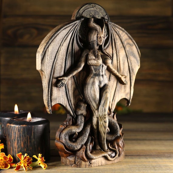 Lilith Statue Lilith Lilith Altar Ishtar Femme Fatale Goddess Statue Wiccan Decor Sumerian