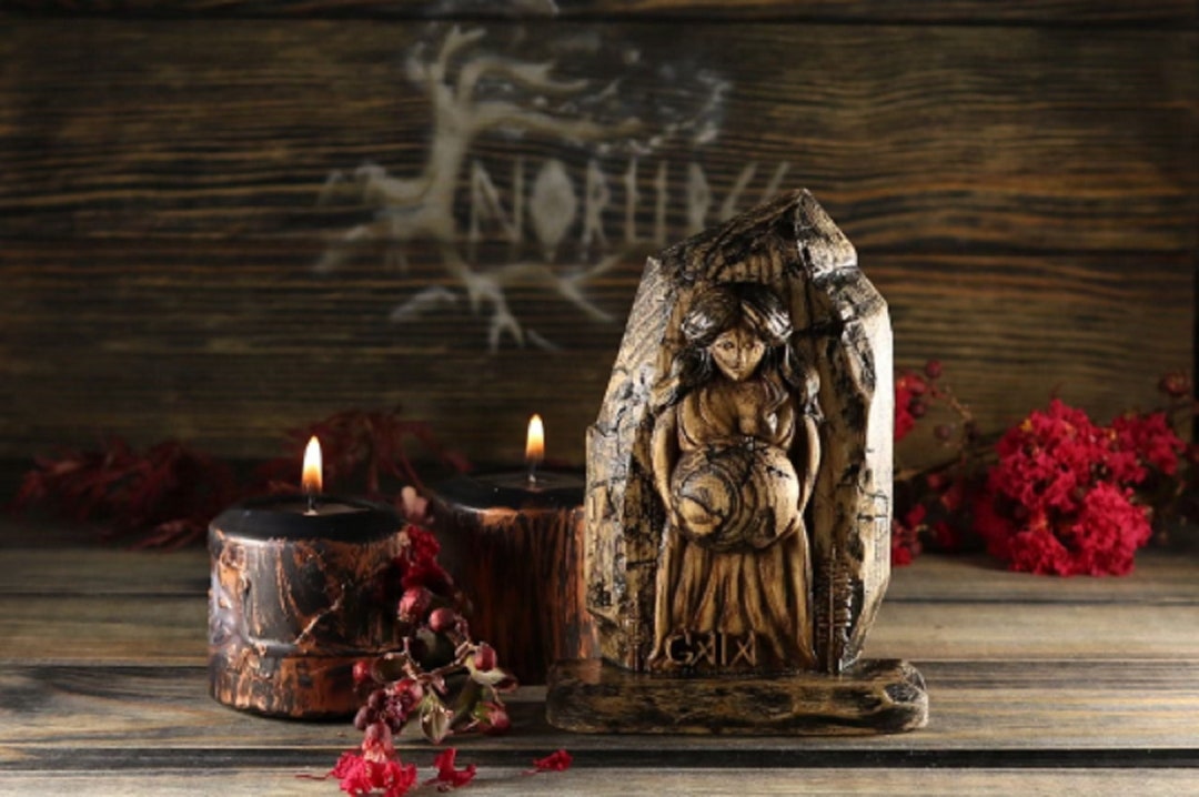 Gaia, Gaia Statue Mother Earth Goddess Statue Wooden Greek Goddess ...