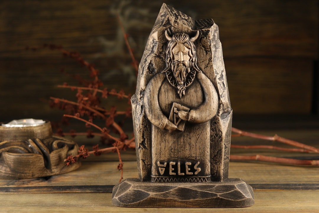 Veles Statue: Slavic Pagan God Wood Carving - Etsy