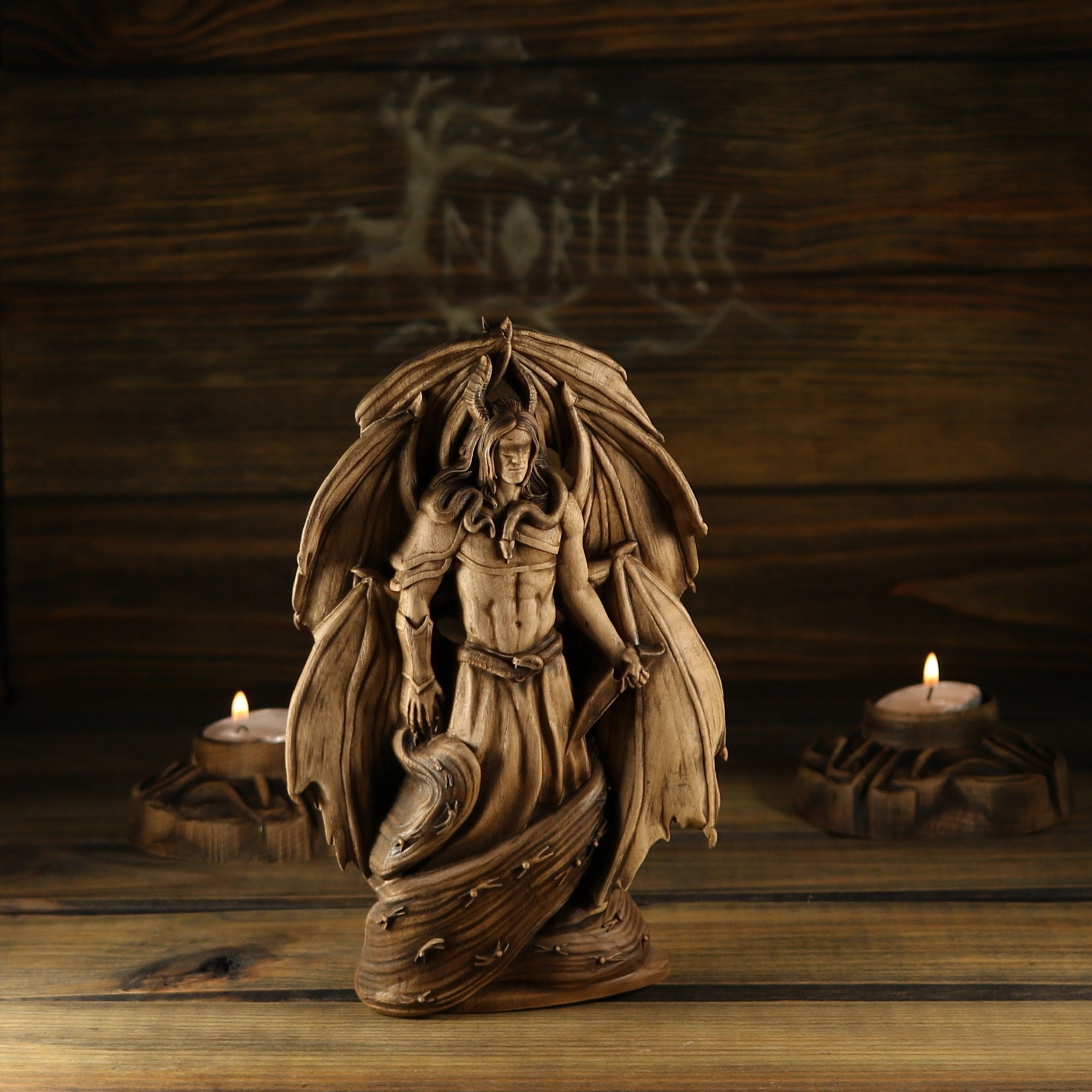 Samael Demon Statue Lilith Satan Lucifer Morningstar - Etsy