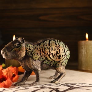 Capybara Wooden Capybara Capybara Art Capybara Figurine Capybara ...