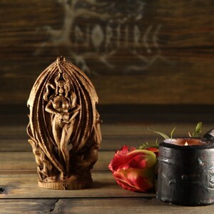 Lilith Statue: Mini Wood Carving Altar - Pagan Wiccan Decor - Etsy