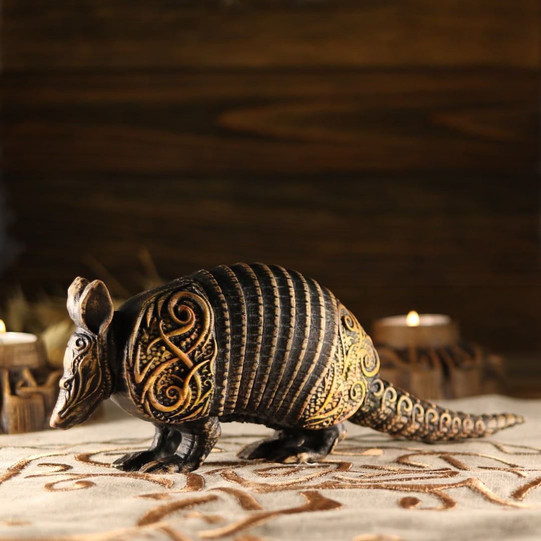 Armadillo Statue Armadillo Wooden Armadillo Wood Carved Animal Carved ...
