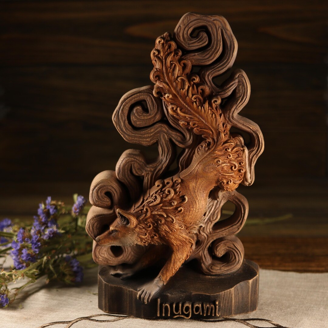 Inugami Dog Animal Totem Japanese Inugami Japanese Statue Japanese Art ...