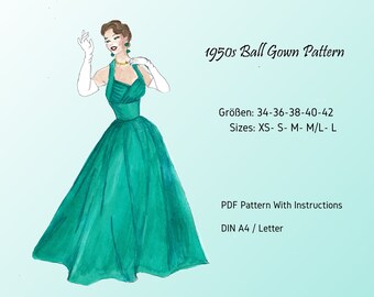 Prom Dress Pattern Ballgown - Etsy