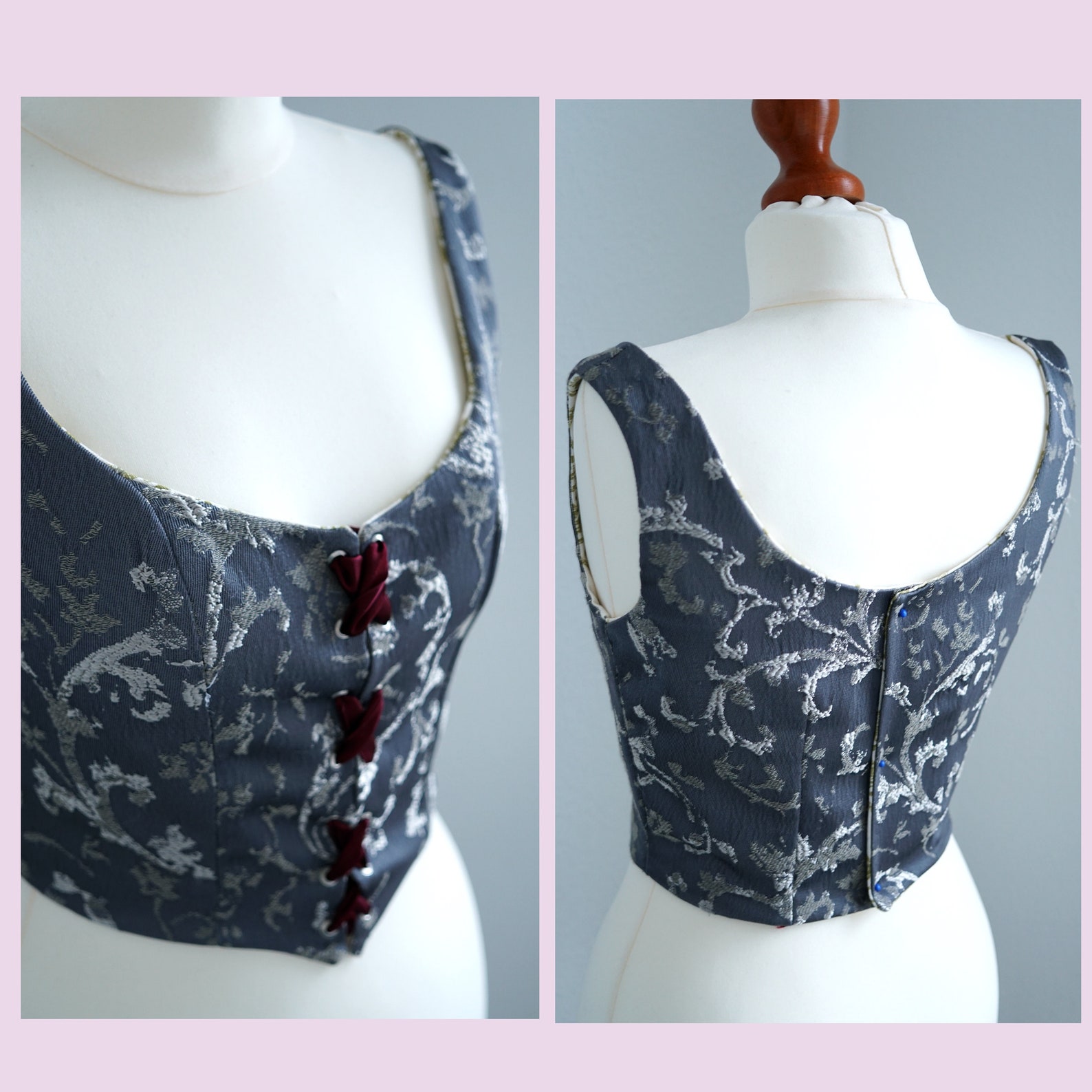 Corset Sewing Pattern 1960 Pointed Corsage Sixties Vintage Dirndl ...