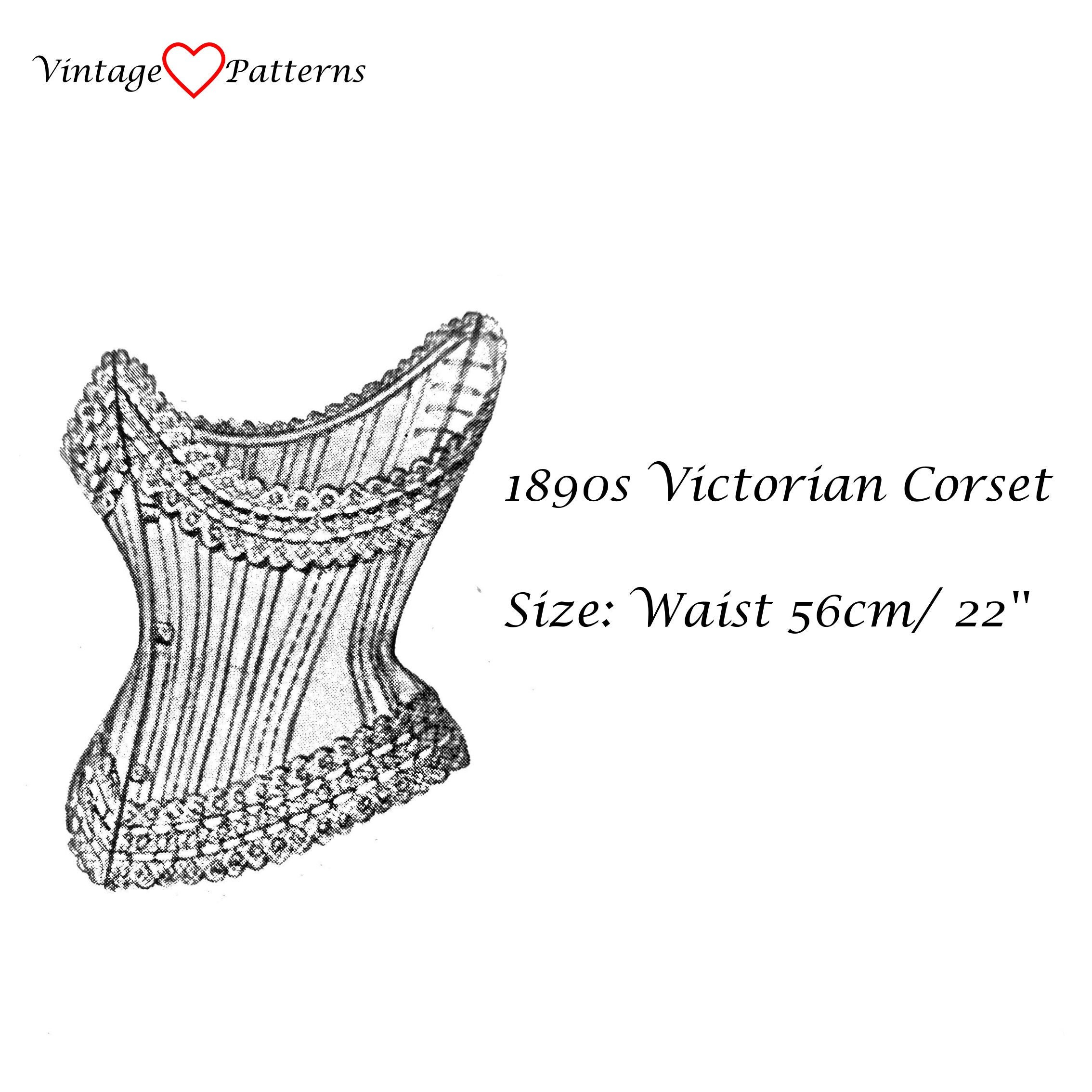 Sewing Pattern for a Victorian Corset in Size XS Download - Etsy
