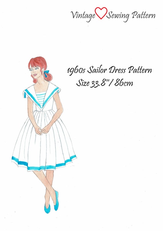 Cosplay Pattern Vintage Sailor Moon Dress Sixties Pleated | Etsy