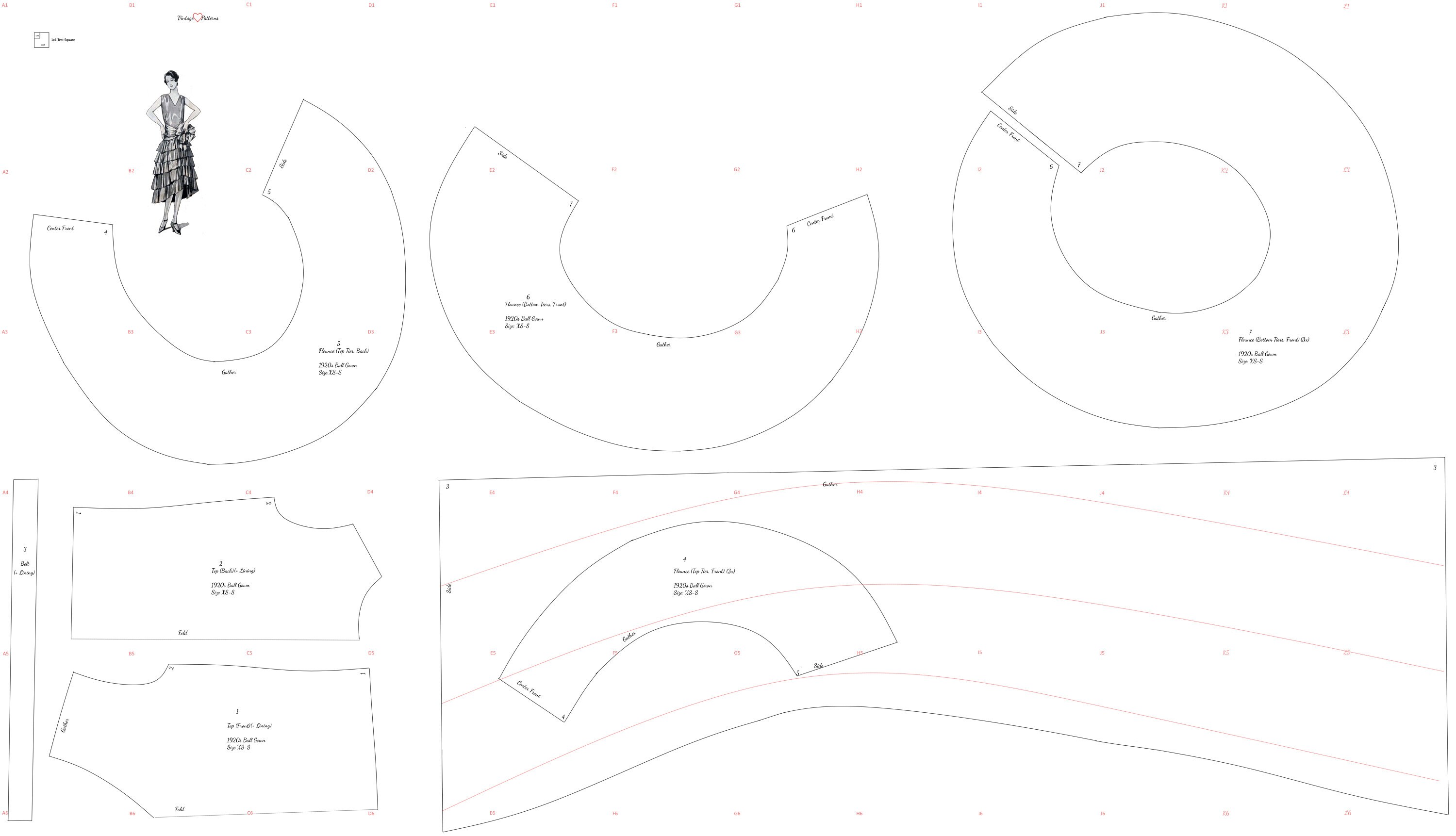 1920s Pattern For A Beautiful Ball Gown By Great Gatsby Daisy