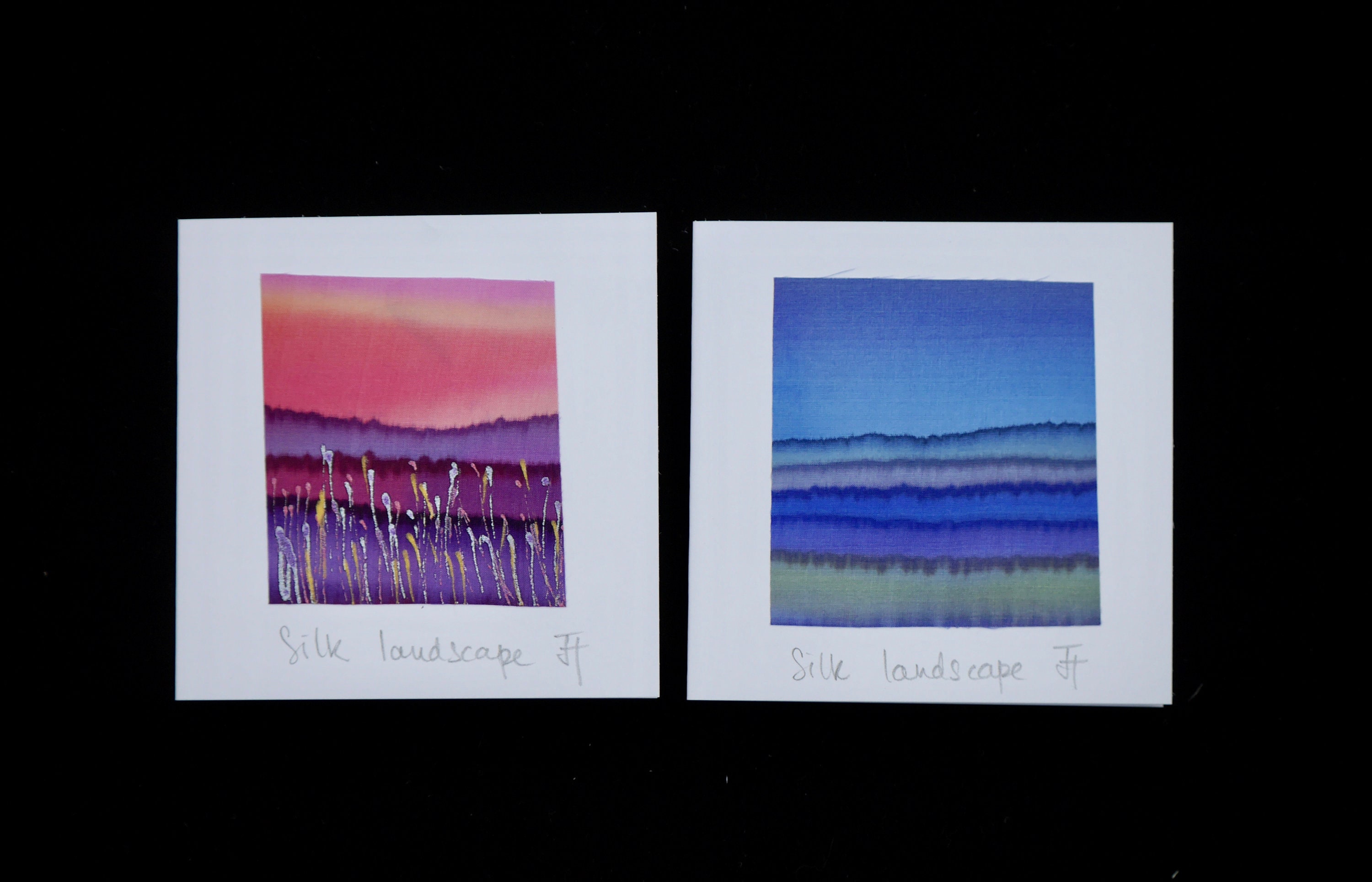 Hand Painted Silk Greetings Card - Etsy UK