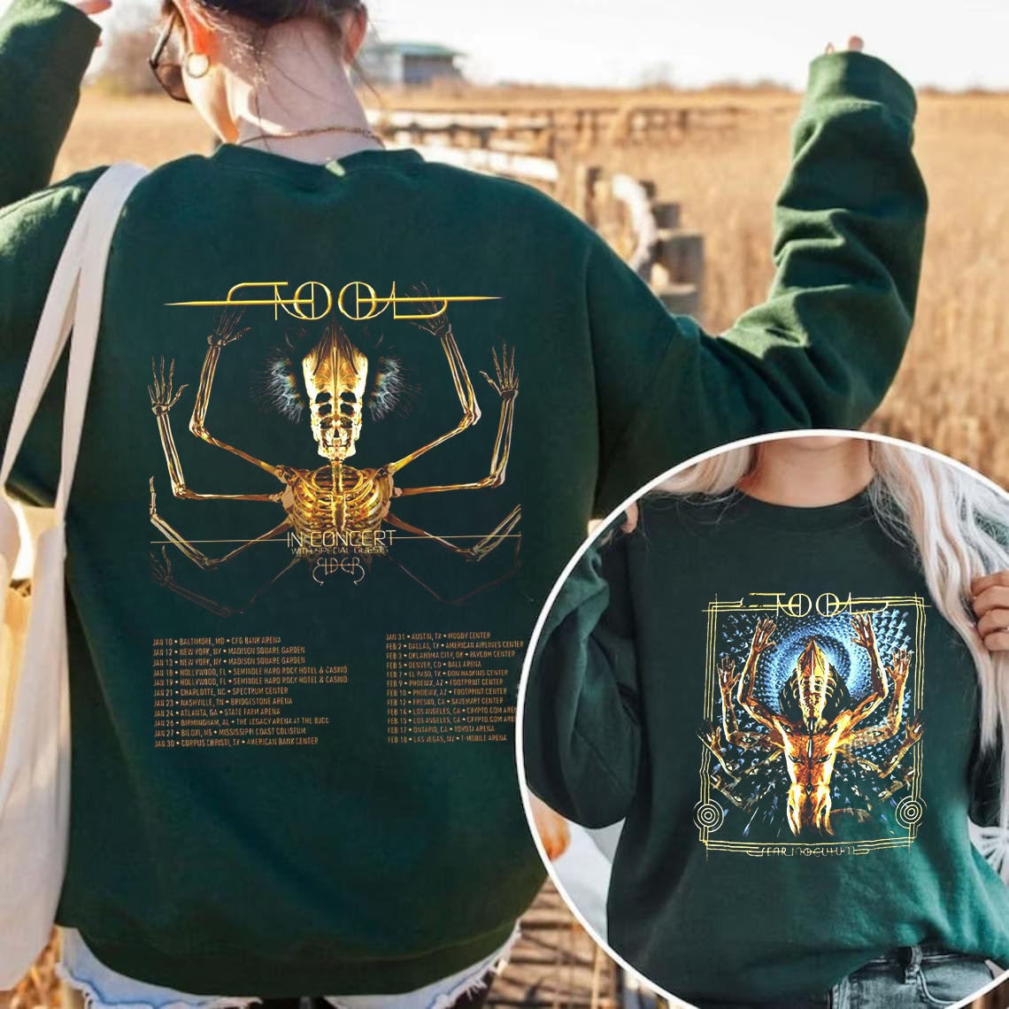 Rock Band Tool 2024 Tour Shirt, 2024 Tool In Concert Unisex Shirt, Tool Band Fan Gift Shirt ...