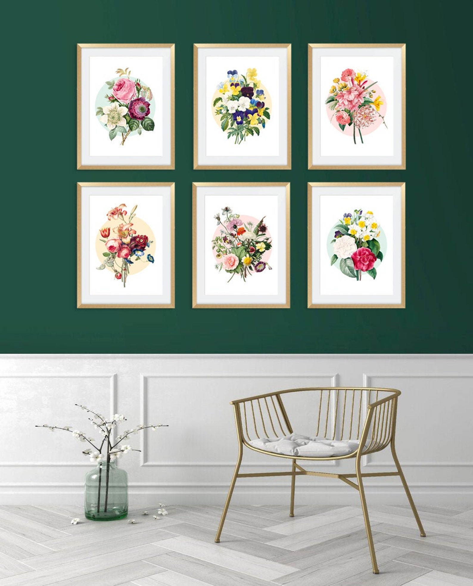 Floral Prints Flower Art Bouquet of Flowers Set of Prints or Individual ...