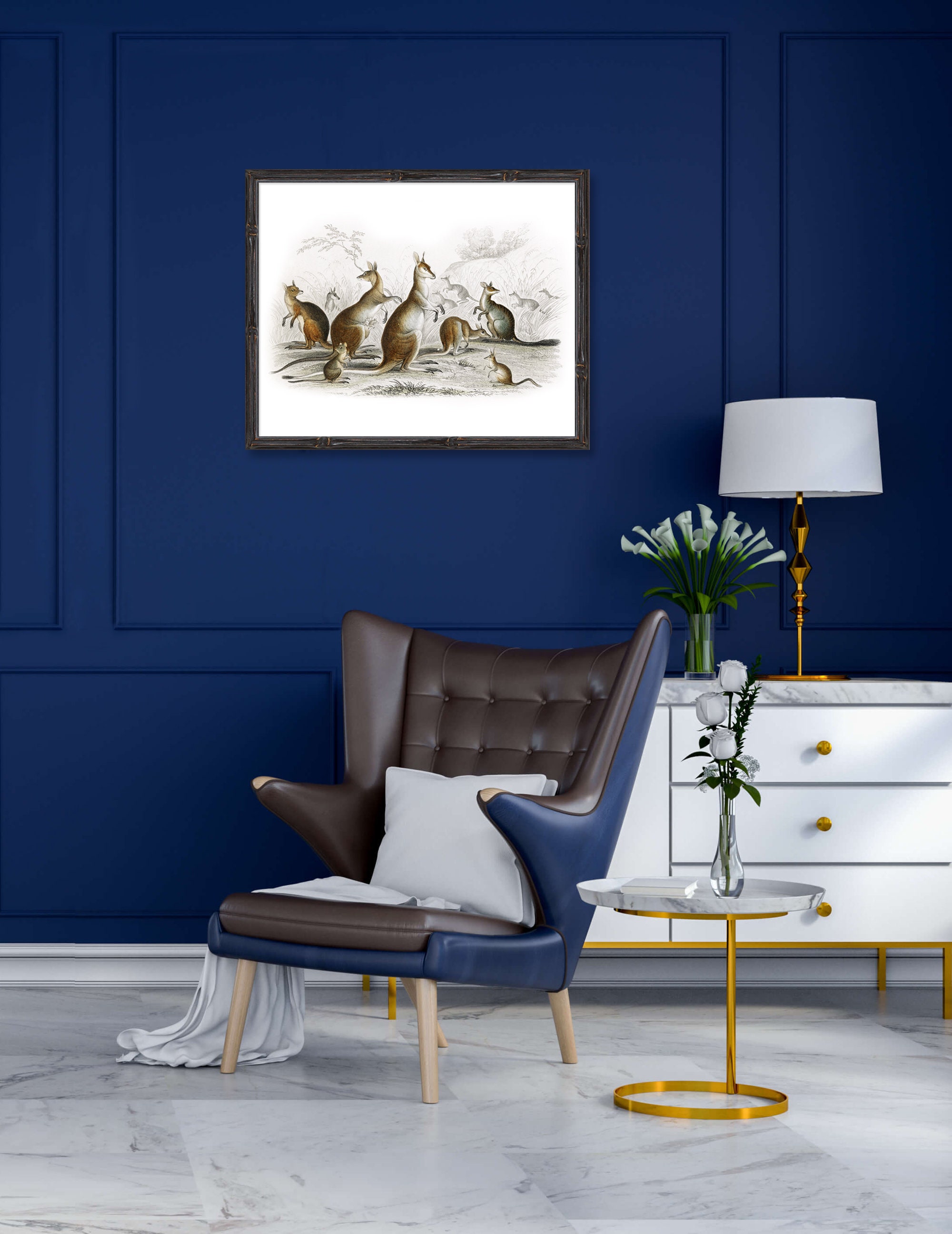 Vintage Australian Animal Prints Koala Possum Kangaroos Australian ...