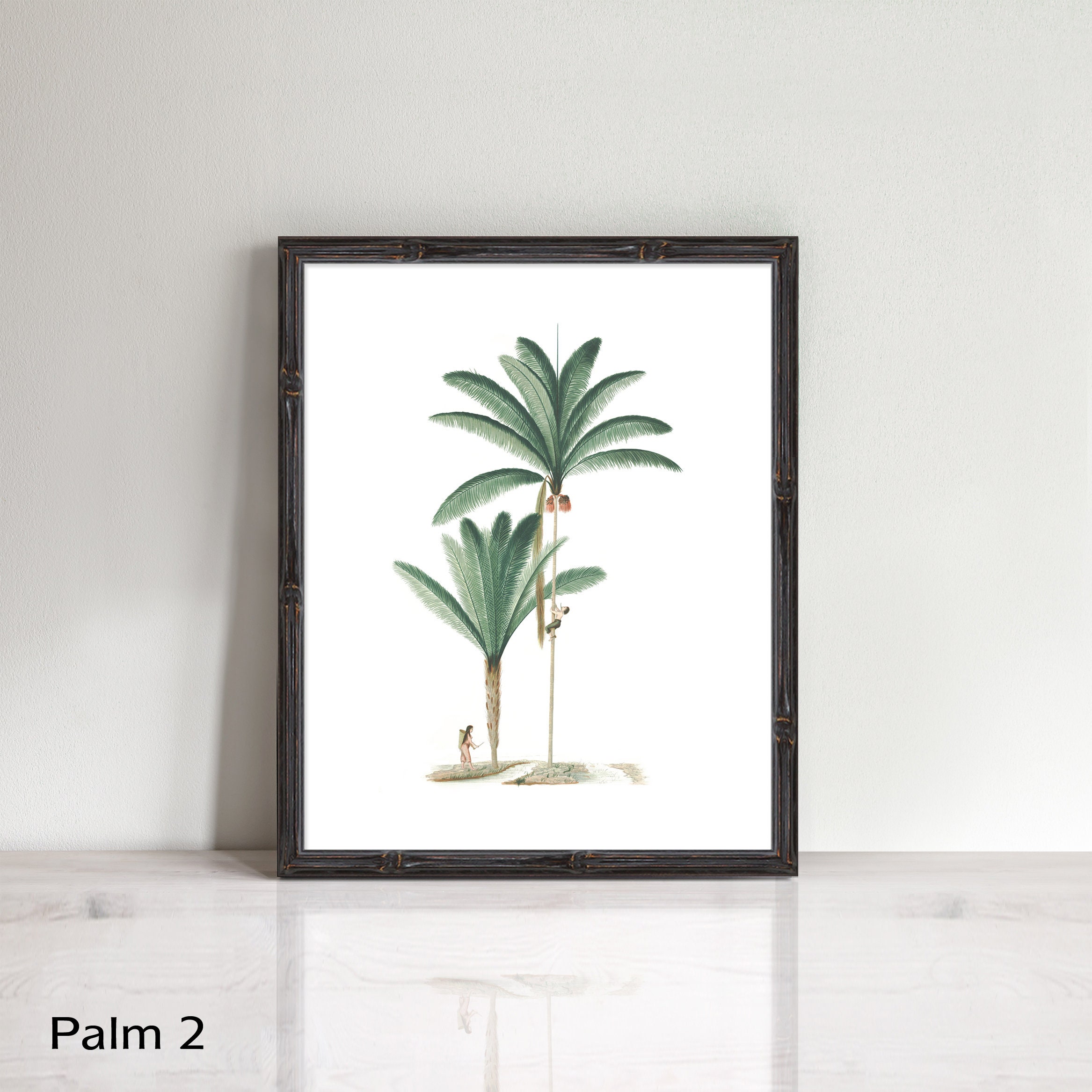 Tropical palm tree prints set of prints or individual | Etsy