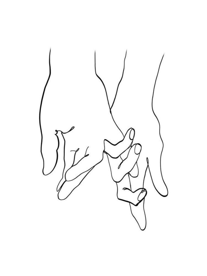 Hand Holding| Line Art| Simple Prints| Minimalist Home Decor ...