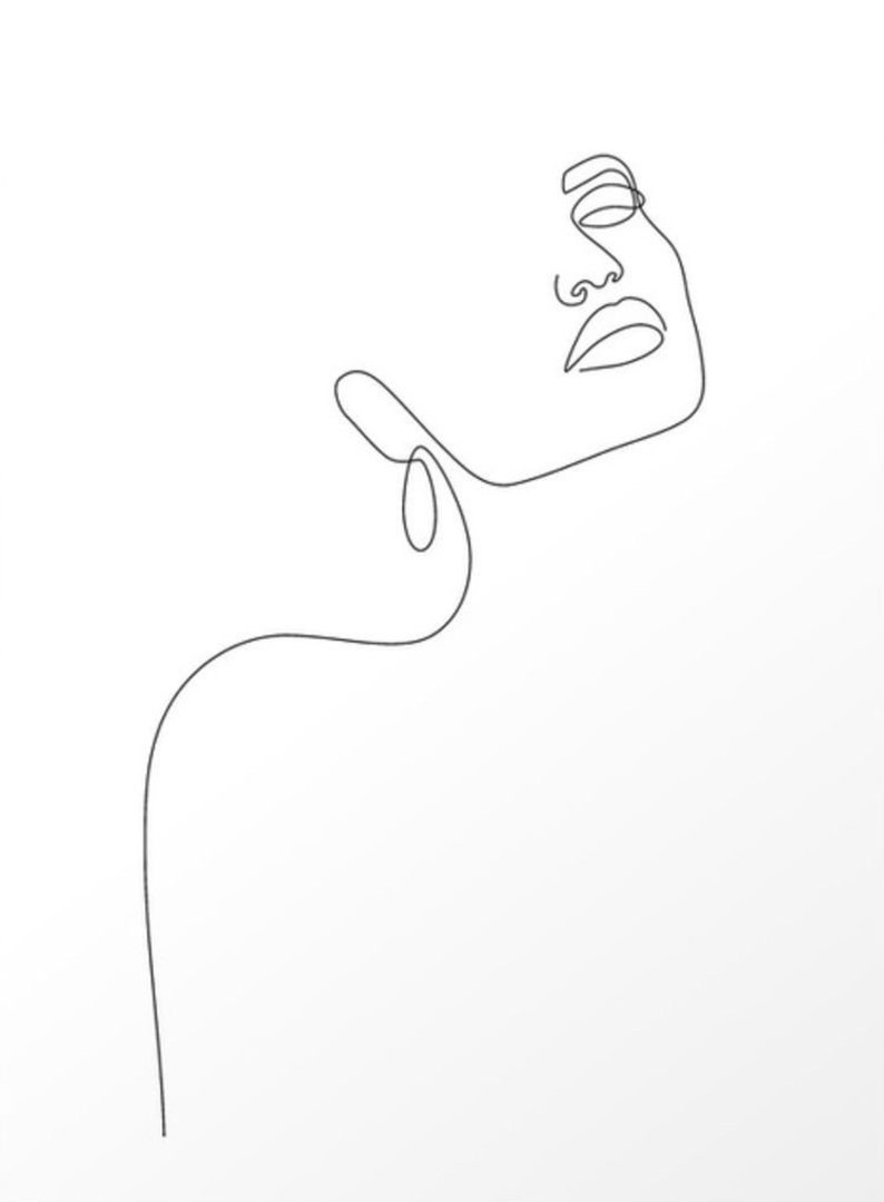 Woman Line Art Simple Prints Minimalist Home Decor - Etsy Canada