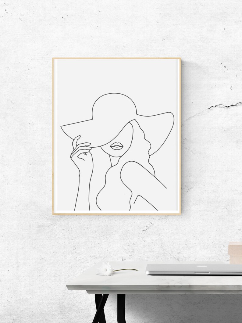 Woman Line Art Simple Prints Minimalist Home Decor - Etsy Canada