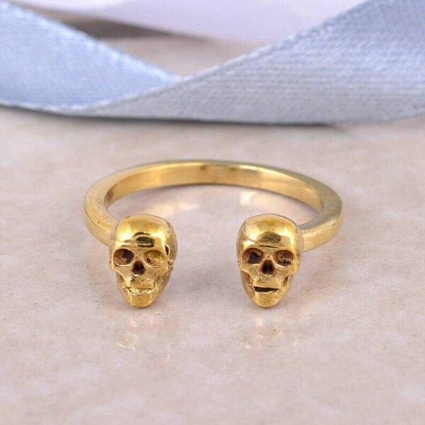 Gold Skull Ring - Etsy