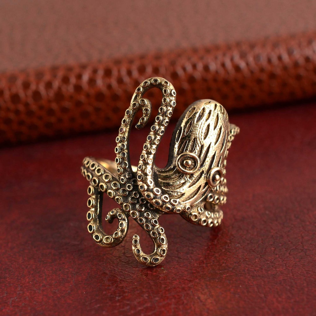 Squid Octopus Rings, Octopus Ring, Sea Squid Ring, Gothic Sea Ring ...
