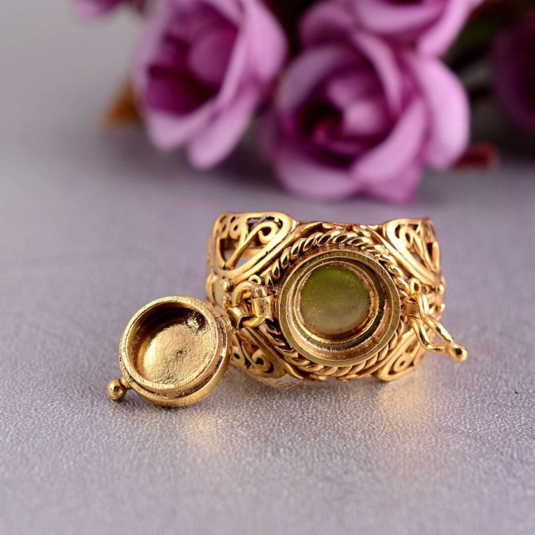 Poison Ring, Secret Box Ring, Poisoner Ring, Pill Box Ring, Handmade ...