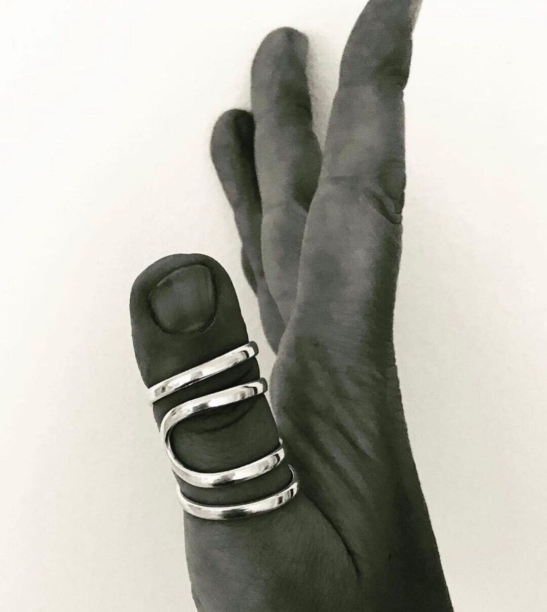 Arthritis Finger MCP Joints Splint Brass or Sterling Silver Hammered ...