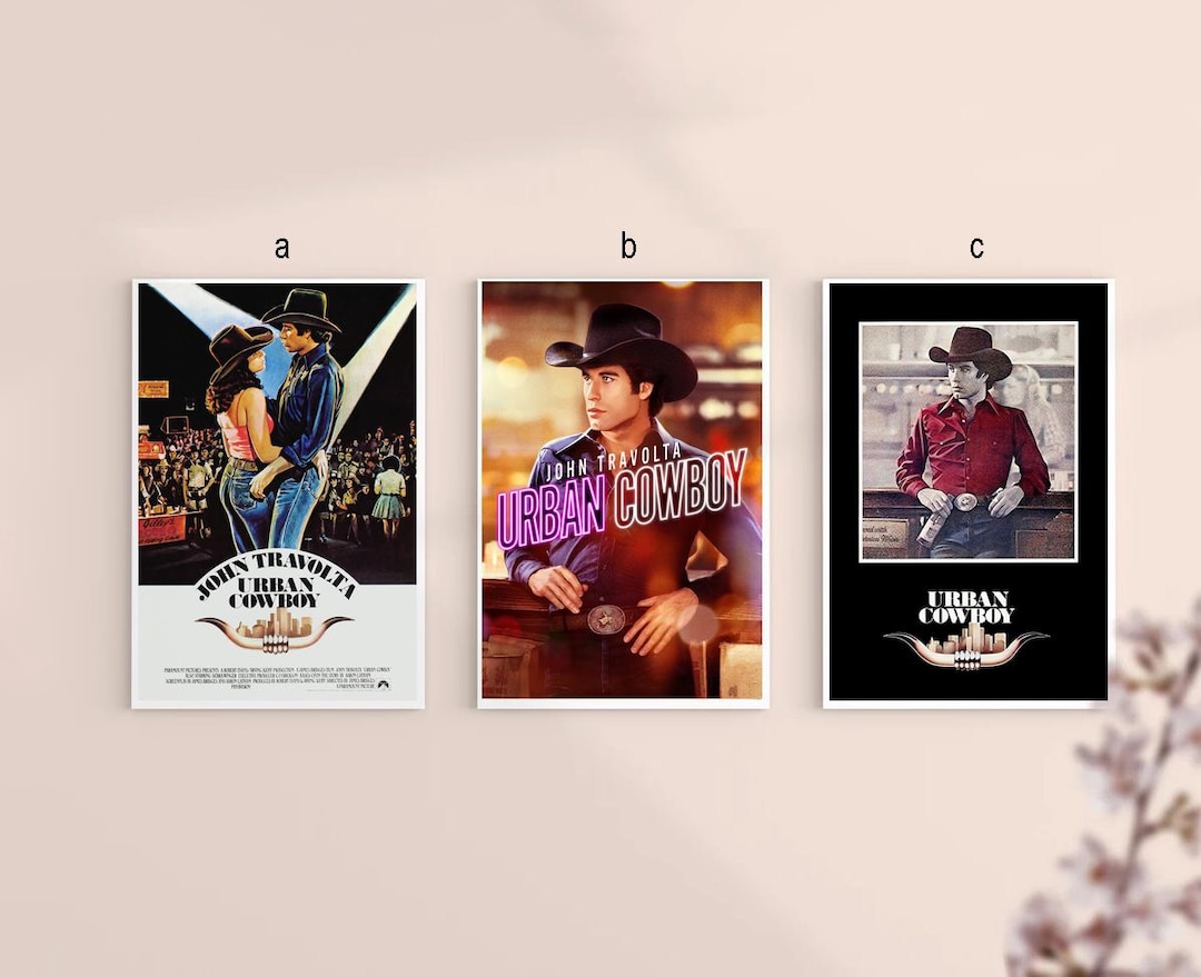 Urban Cowboy 1980 Classic Movie Canvas Poster Unframe 8''x12'',12''x18 ...