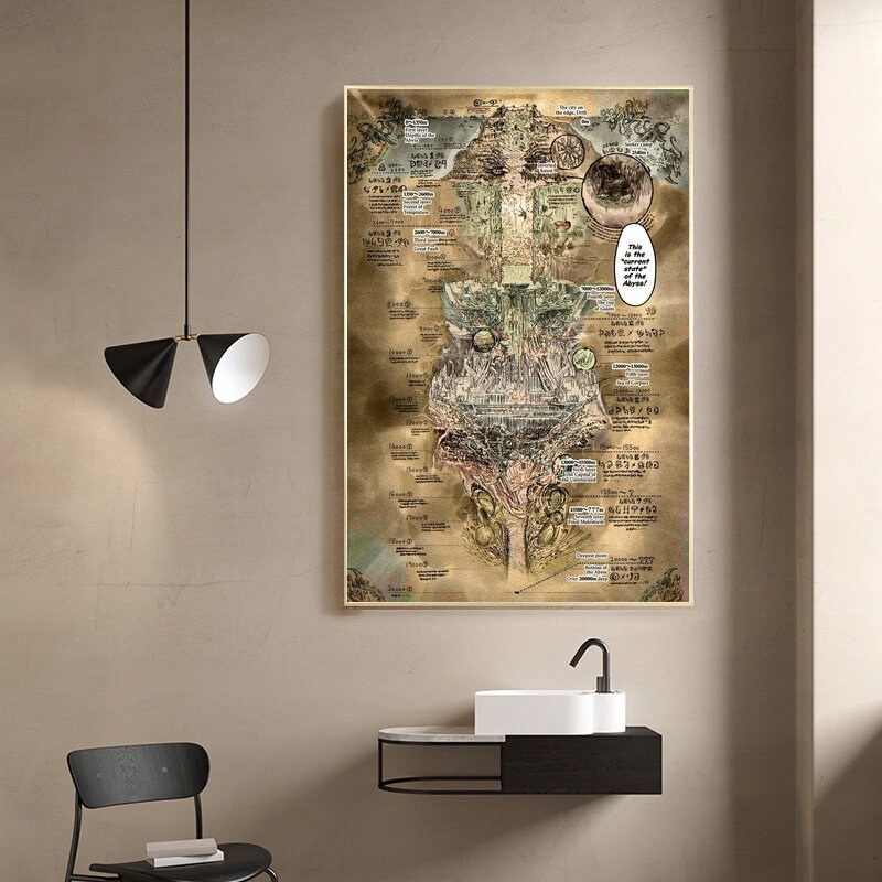 Made in Abyss Map Anime Movie Classic Film Canvas Poster - Etsy Australia
