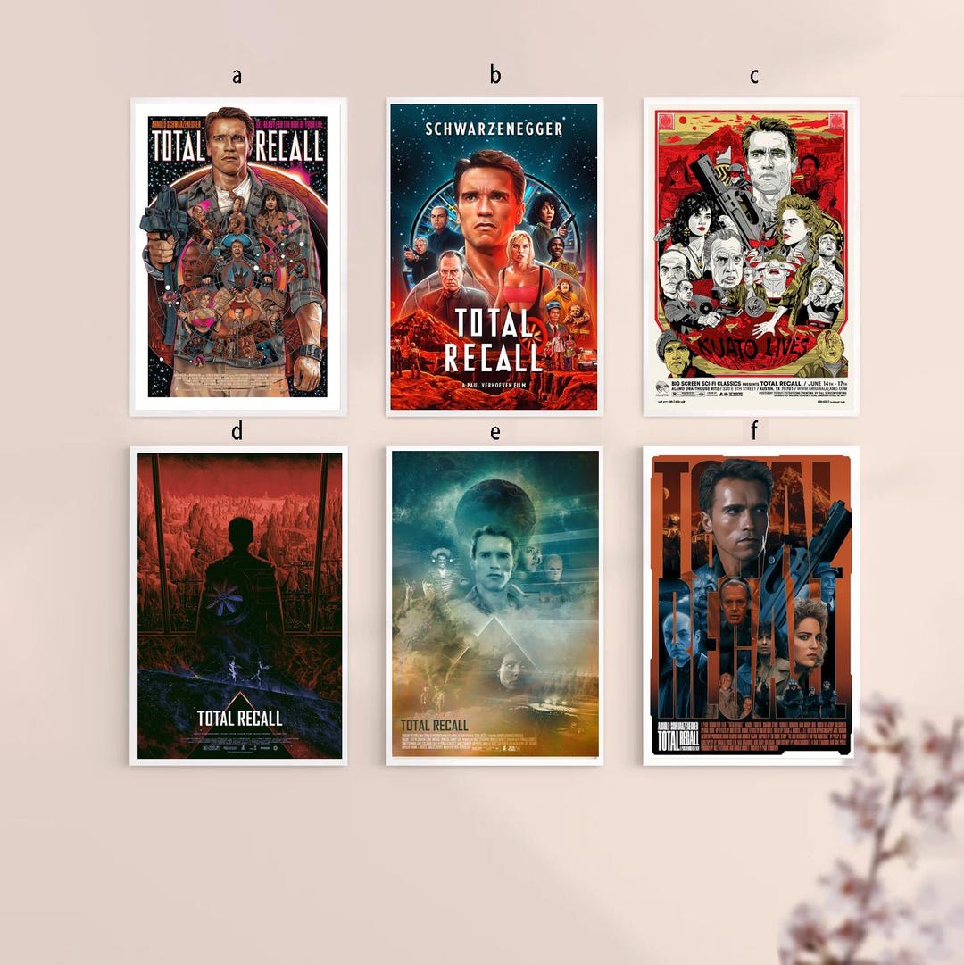 Total Recall Classic Movie Canvas Poster Unframe 8''x12'',12''x18'',14 ...