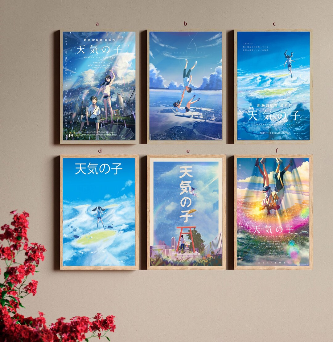 Weathering With You Movie Canvas Poster Unframe 8''x12'',12''x18'',14 ...