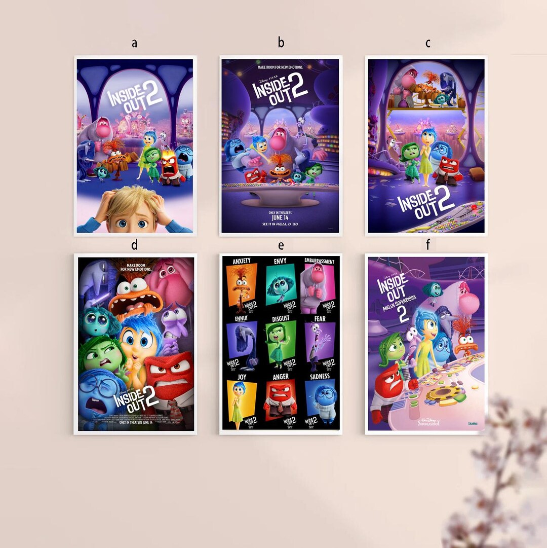 Inside Out 2 Classic Movie Canvas Poster Unframe 8''x12'',12''x18'',14 ...