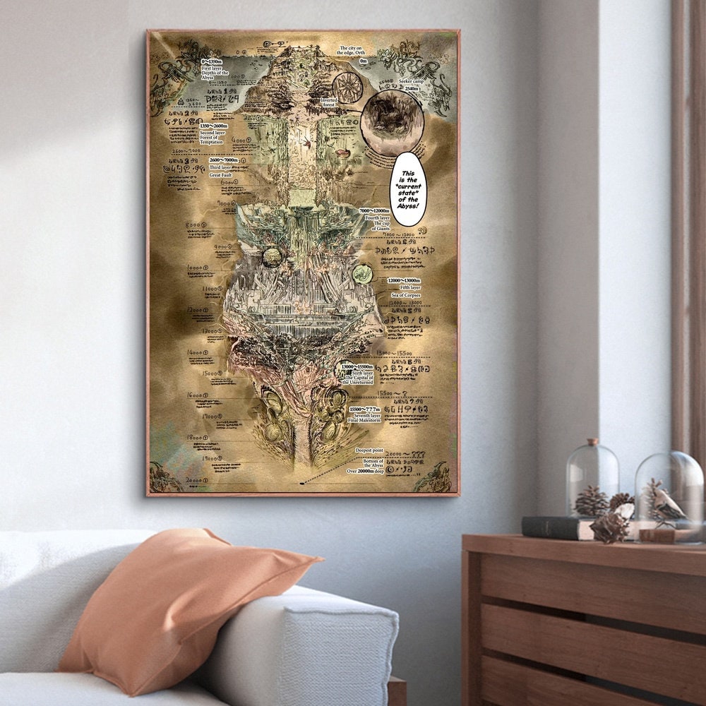 Made in Abyss Map Anime Movie Classic Film Canvas Poster - Etsy Australia