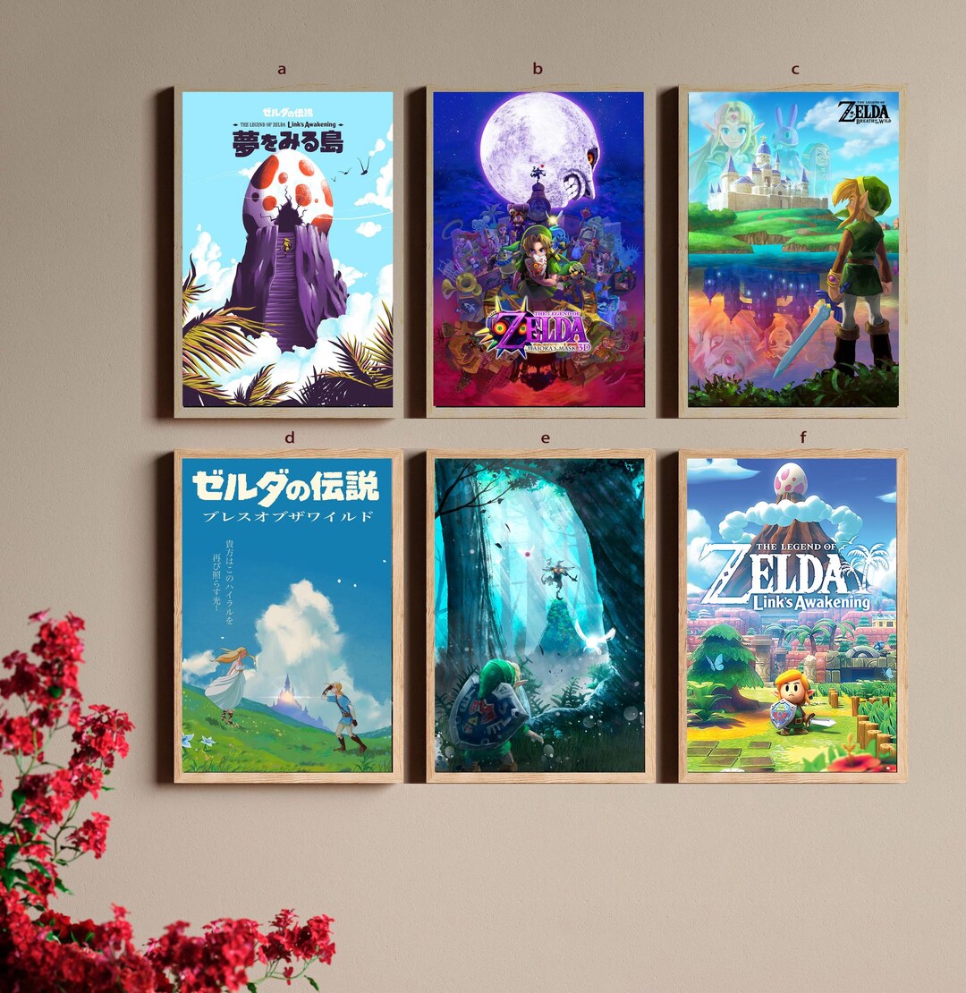 The Legend of Zelda Classic Game Classic Film Canvas Poster Unframe 8 ...