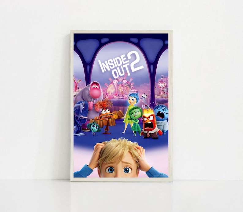 Inside Out 2 Classic Movie Canvas Poster Unframe 8''x12'',12''x18'',14 ...