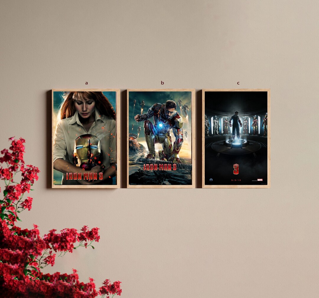 Iron Man Classic Movie Canvas Poster Unframe 8''x12'',12''x18'',14''x21 ...