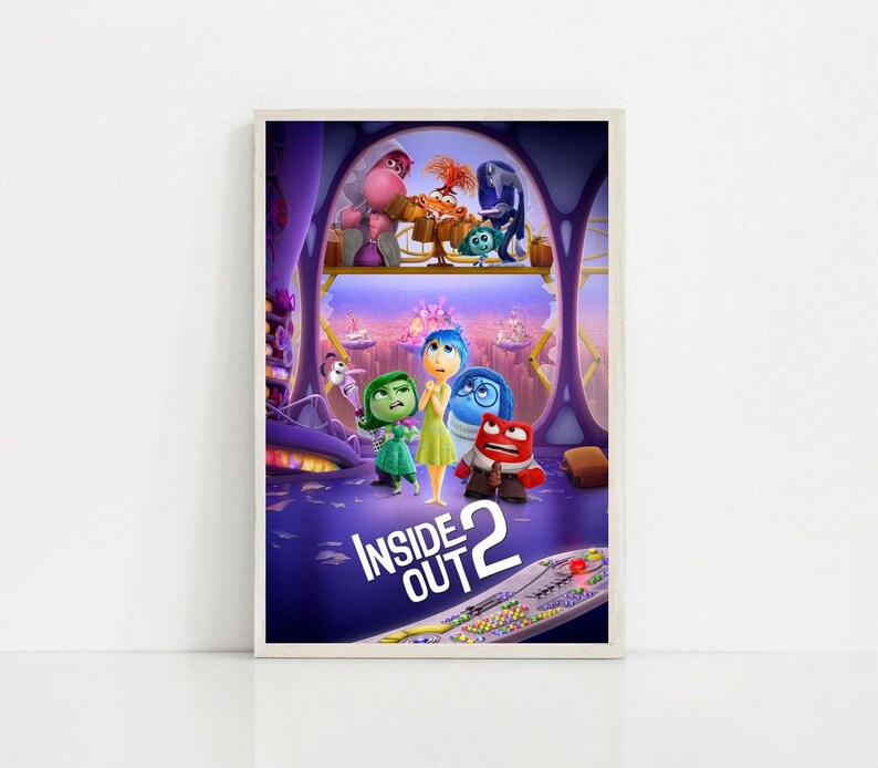 Inside Out 2 Classic Movie Canvas Poster Unframe 8''x12'',12''x18'',14 ...