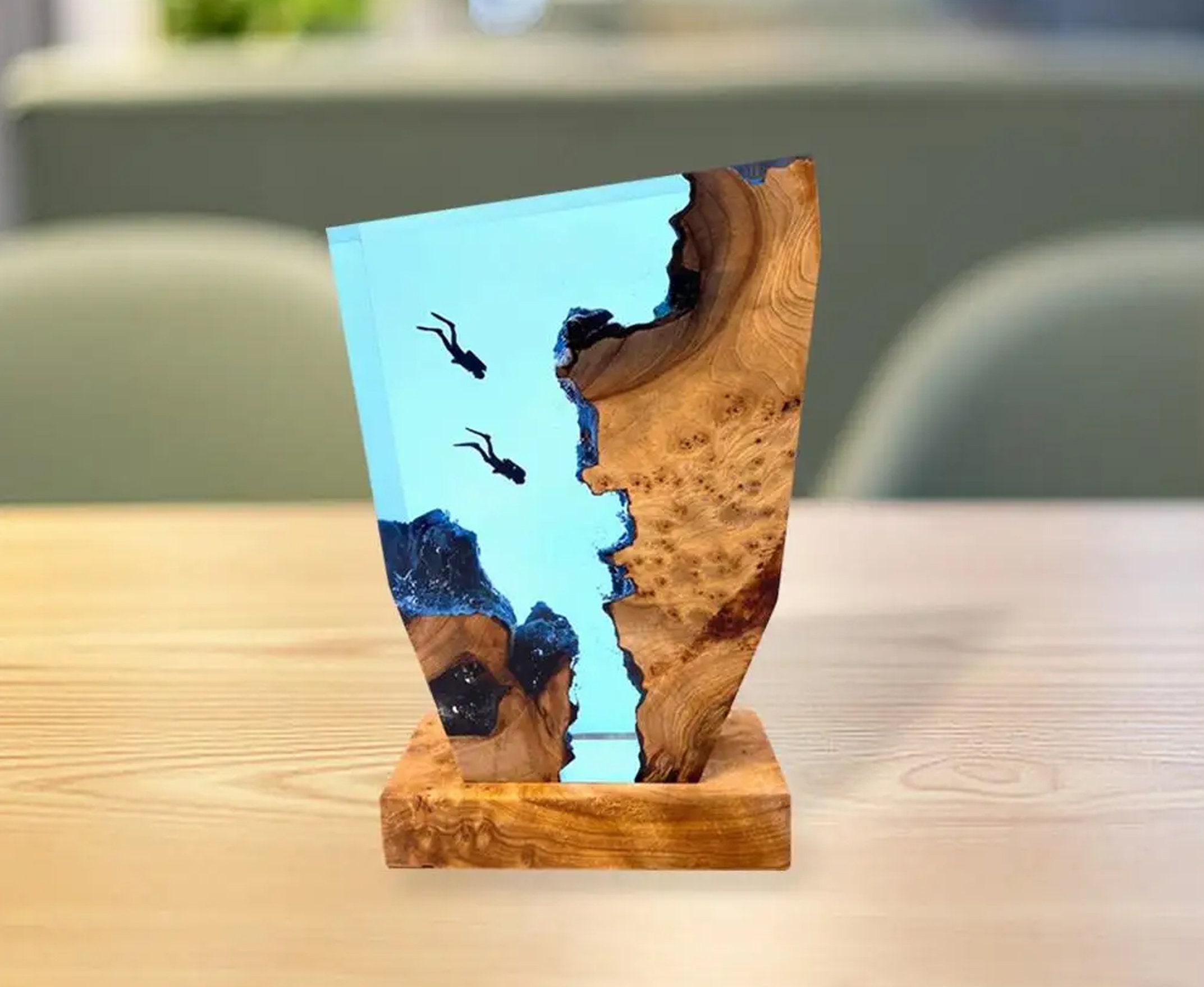 Divers Night Light Scuba Diving Deep Sea Exploration Personalised Epoxy ...