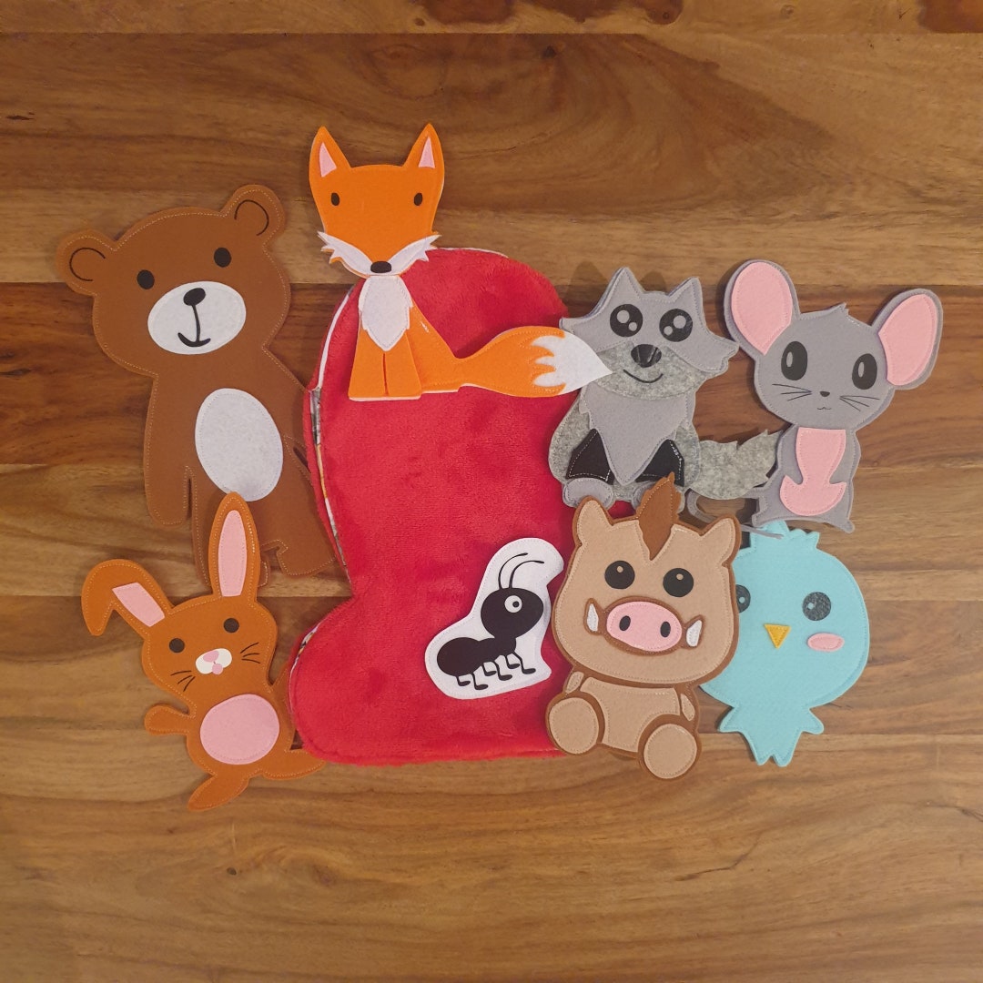 The Multi Character Mitten 6 Characters - Etsy