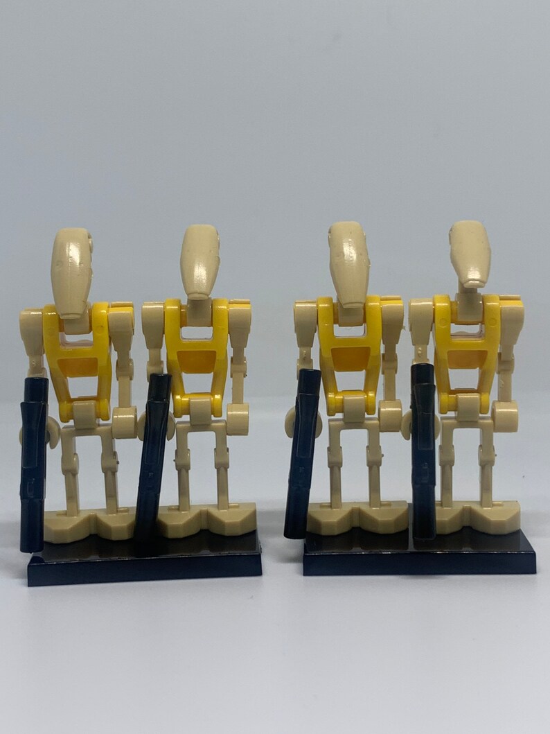 B1 Battle Droid Yellow Commander Lot of 4 Droids Clone Wars | Etsy