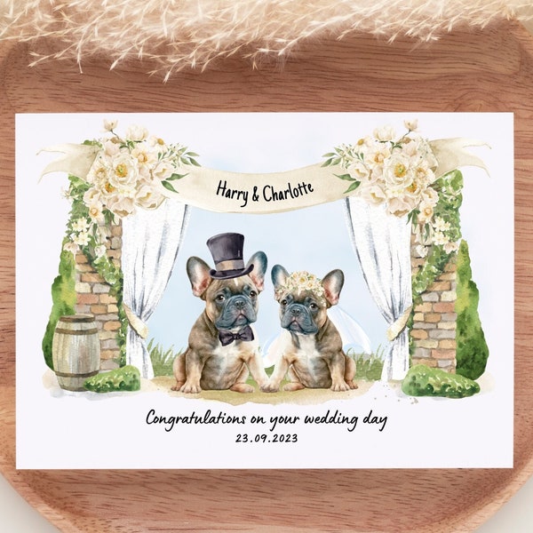 Dog Wedding Card - Etsy