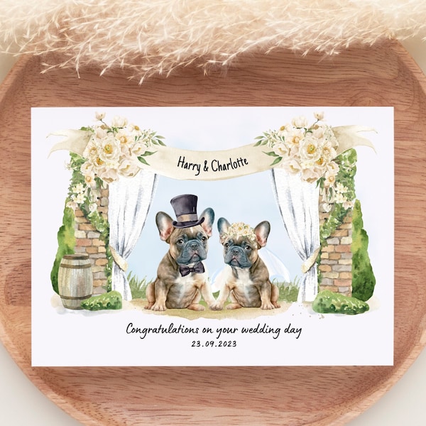 Dog Wedding Card - Etsy