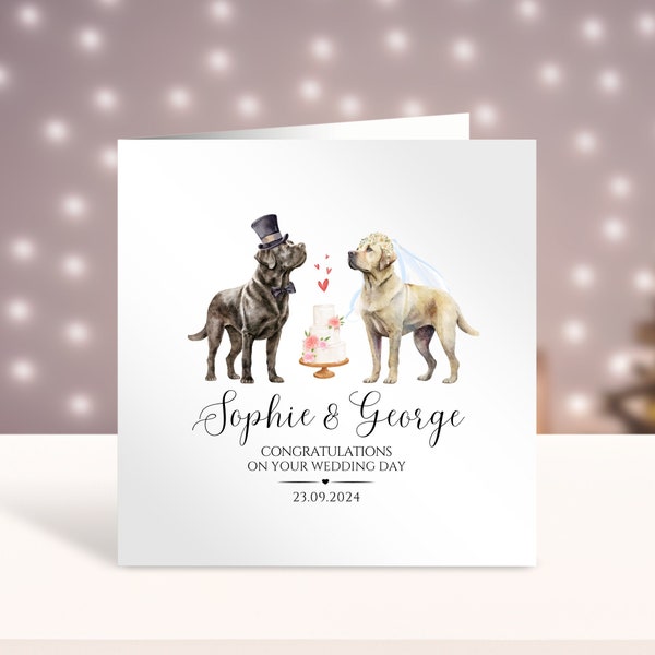 Dog Wedding Card - Etsy