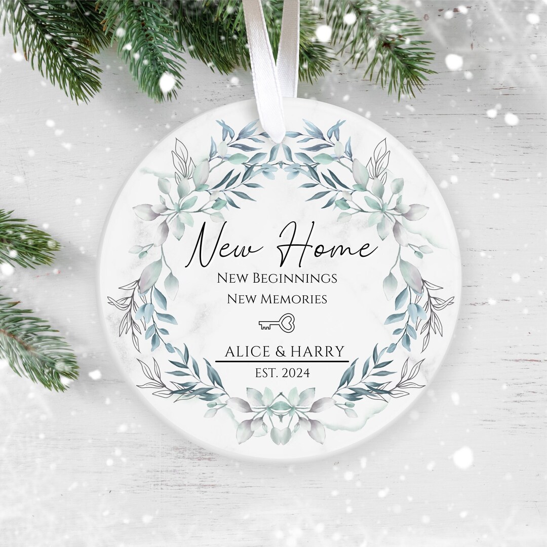 Personalised First Christmas in Our New Home Bauble, Couple Christmas ...